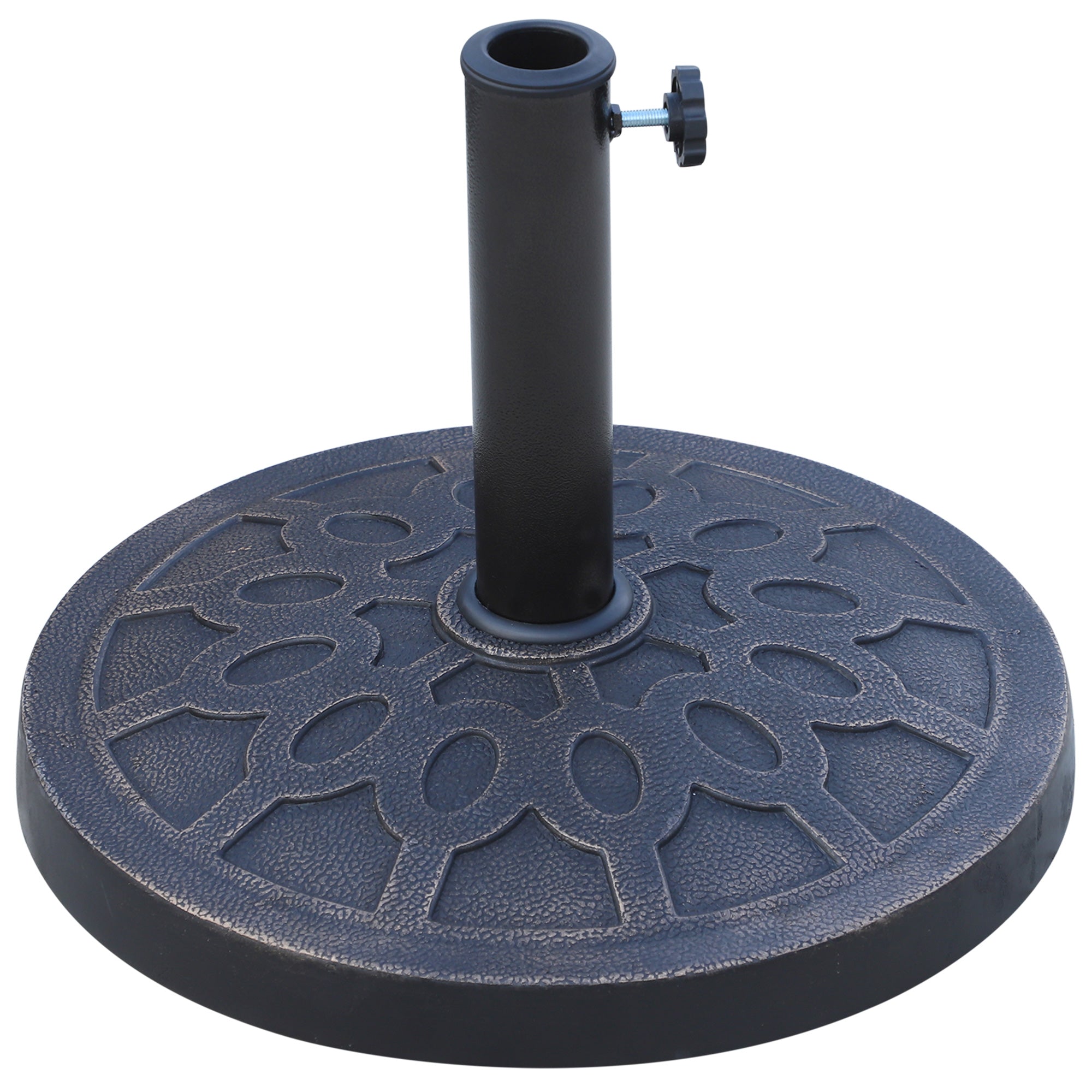 13kg Garden Parasol Base, Round Resin Umbrella Stand Holder, Heavy Duty ...